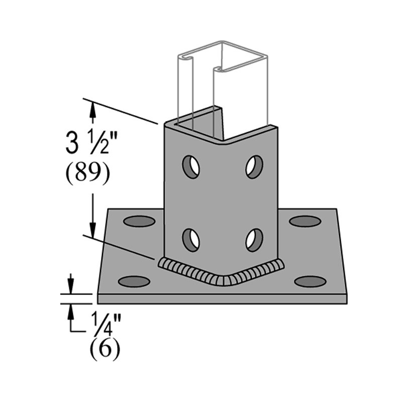 P2072A - Post Base - Unistrut Midwest
