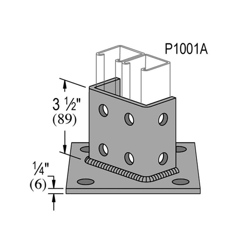 P2073A - Post Base - Unistrut Midwest