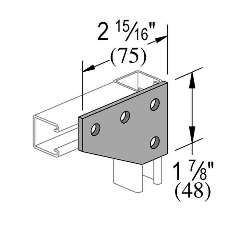 P6380 - Flat Plate Fitting (13/16" Series) - Unistrut Midwest