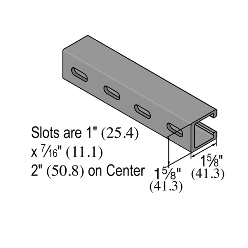 F2200SST - 20P/V-2200-SST - 1-5/8" Heavy Duty (SST Profile), Slotted ...