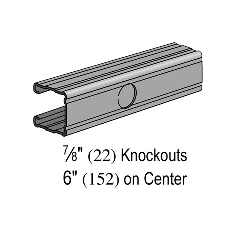 P1100KO - 1-5/8" x 1-5/8", 14 Ga, Knock Outs Channel - Unistrut Midwest