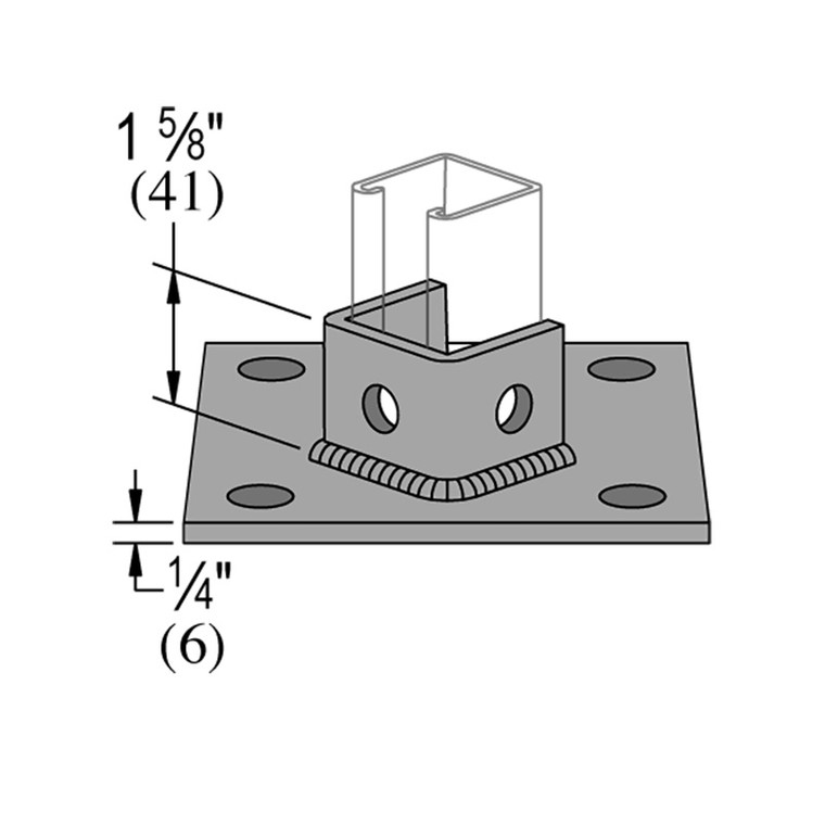 P2072 SQ - Post Base - Unistrut Midwest
