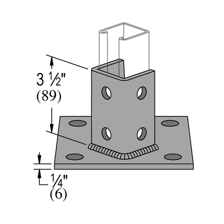 P2072A - Post Base - Unistrut Midwest