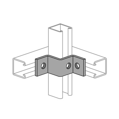 P1736 - 3 Hole, "Z" Shape Fitting - Unistrut Midwest