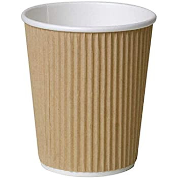 Kraft Compostable Ripple Cups 12oz x 500 - JL Brooks