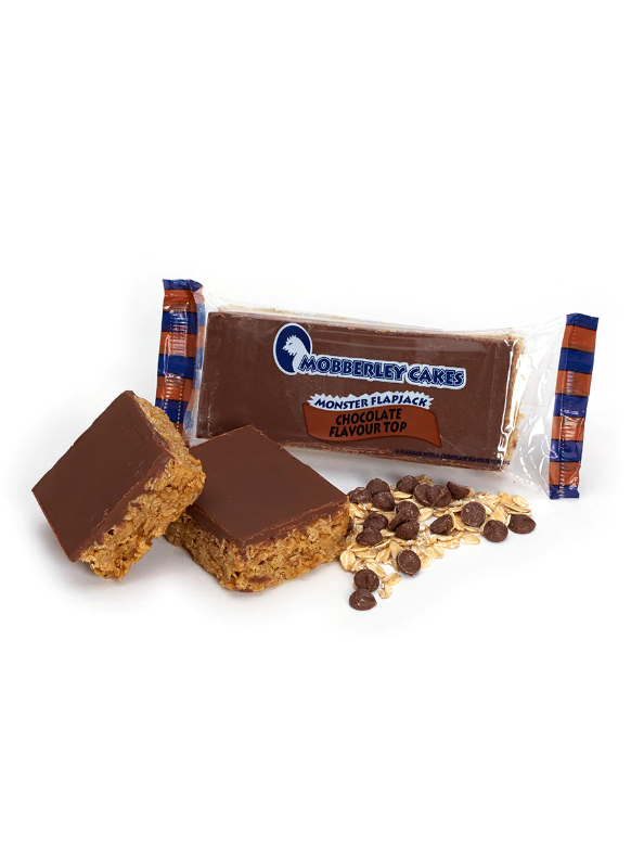 Mobberley Cakes Monster Flapjacks Chocolate Top 120g x 30 - JL Brooks
