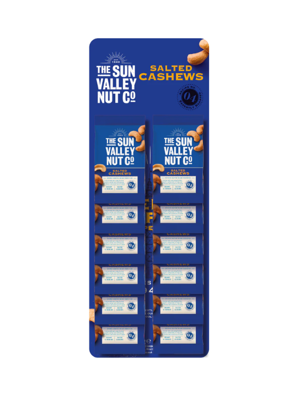 Sun Valley Cashew Nuts (Carded) 30g x 12 - JL Brooks