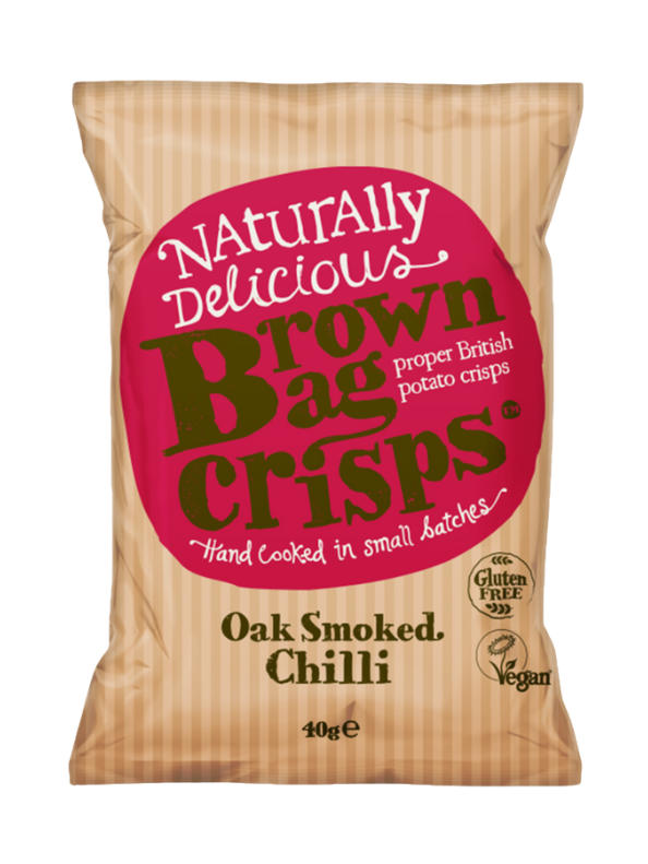 Brown Bag Crisps Old Smoked Chilli 20 × 40 g | Premium Spicy Hand ...
