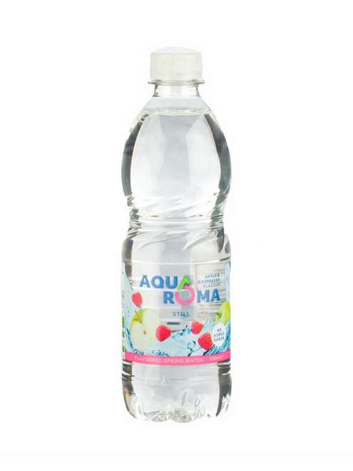 Aquaroma Apple & Raspberry Flavoured Water Bottles (12 x 500ml) - JL Brooks