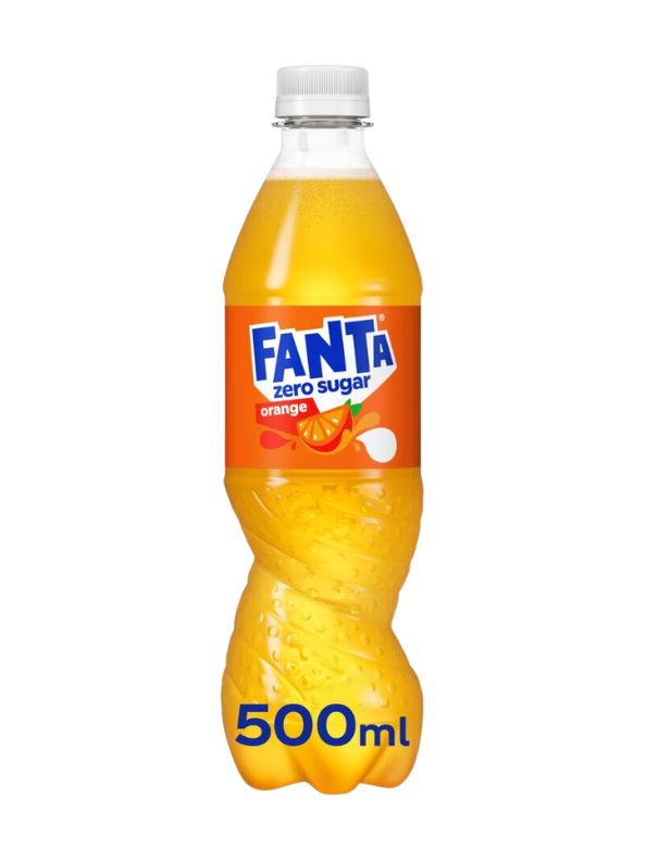 Fanta Orange Zero Plastic Bottles GB (12 x 500ml) - JL Brooks