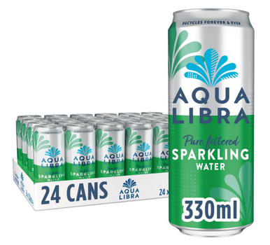 Aqua Libra Sparkling Water 24 x 330ml