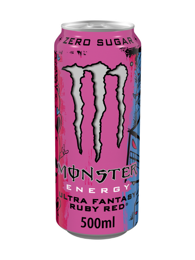 Monster Energy Ultra Fantasy Ruby Red 12 × 500 ml | Zero‑Sugar Ruby Red Citrus Energy – J L Brooks