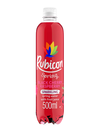 Rubicon Spring Black Cherry & Raspberry Sparkling 12 × 500 ml | Fruity ...