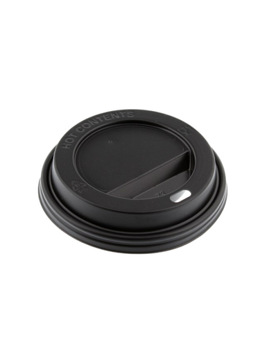 Black Domed Sip Through Lids 12 & 16 oz x 1000 - JL Brooks