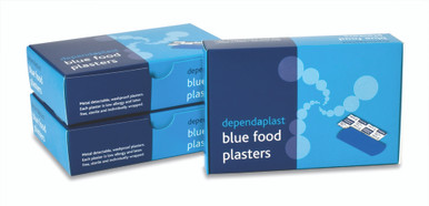 Blue Detectable Food Plasters Assorted Sizes x 100 - JL Brooks