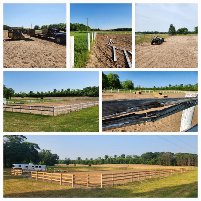 Riding Arena Fencing Material Package, 1x6 Wood Rails