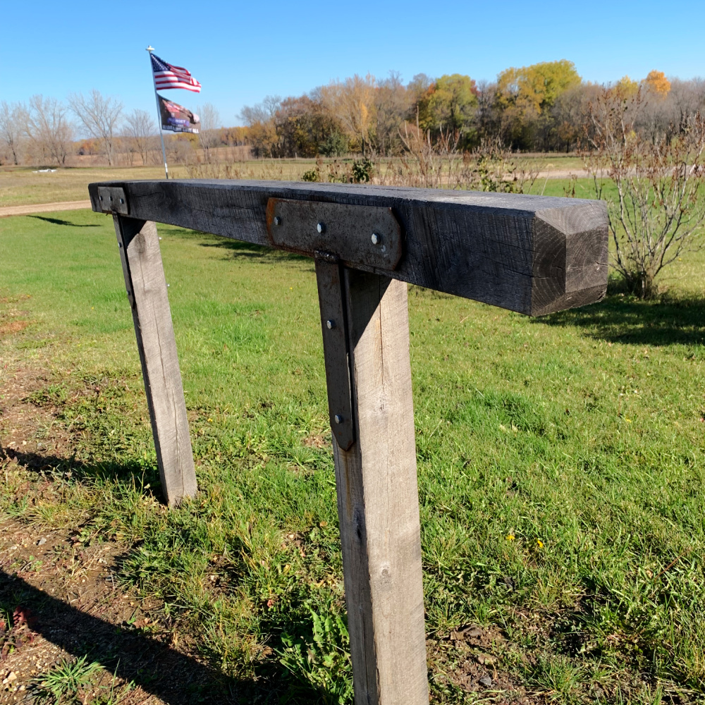 Heavy Duty Hitching Rail for Horses, 8′ White Oak