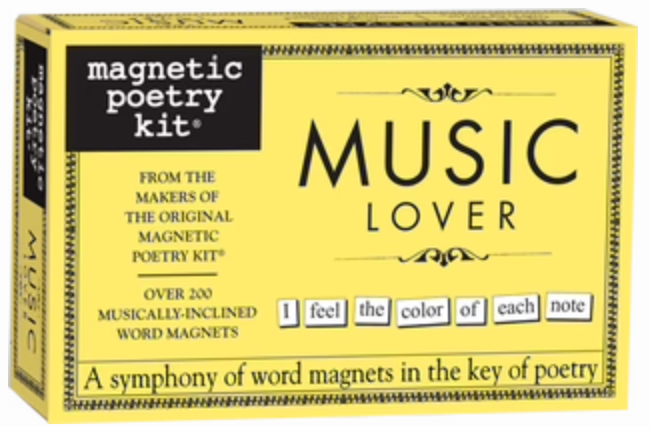 Music Lover Magnetic Poetry Kit - One Eyed Jacques