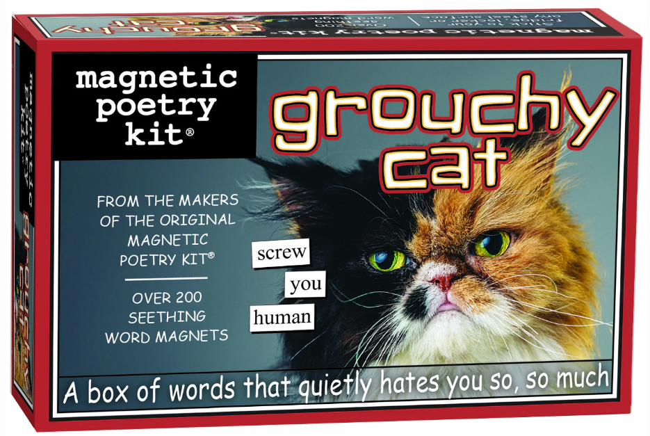 Grouchy Cat Magnetic Poetry Kit - One Eyed Jacques