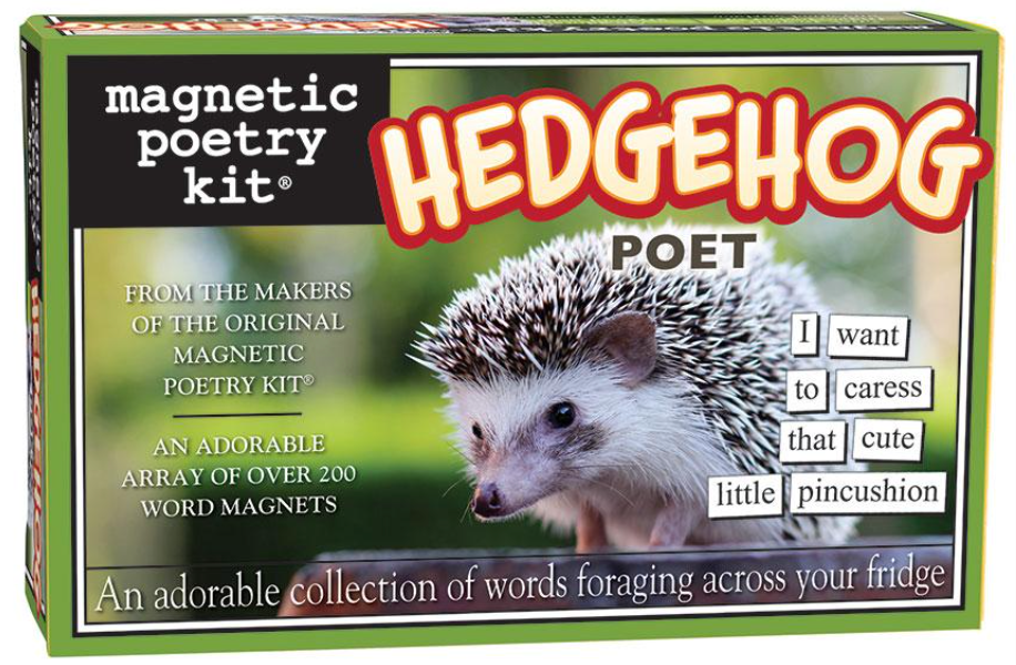 Hedgehog Poet Magnetic Poetry Kit - One Eyed Jacques