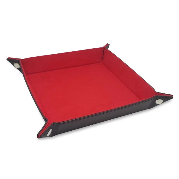 Red Rectangular Dice Tray - One Eyed Jacques