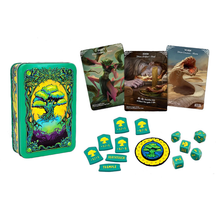 MTG: Token Set - Green Mana Metal - One Eyed Jacques