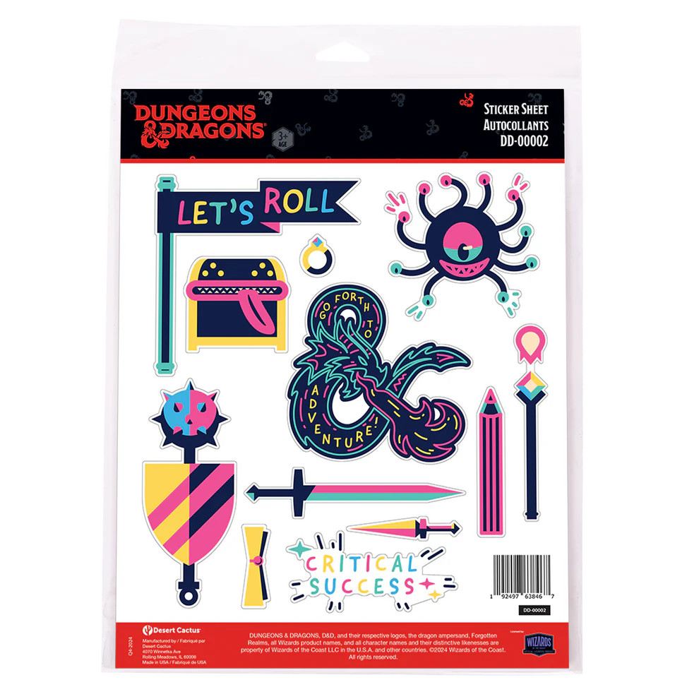 Dungeons & Dragons: Sticker Sheet #2 - One Eyed Jacques