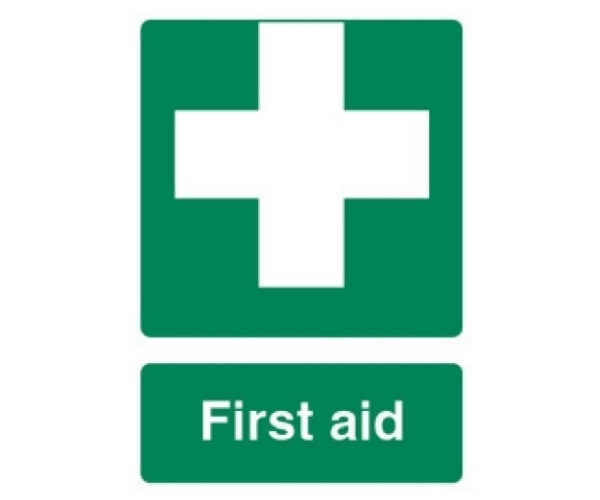 First Aid Large Self Adhesive Sign - Selles Medical