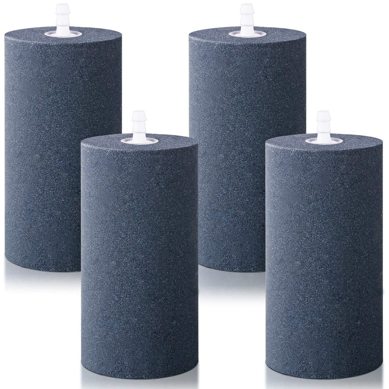 4 Pieces Air Stone Cylinder 4 Inch Mineral Bubble Diffuser Aerator ...