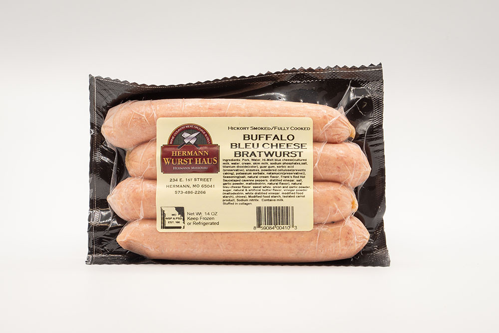 Buffalo Bleu Cheese Bratwurst - 1 Package - Hermann Wurst Haus