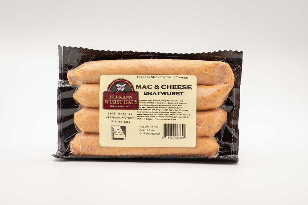 Mac & Cheese Bratwurst - 1 package - Hermann Wurst Haus