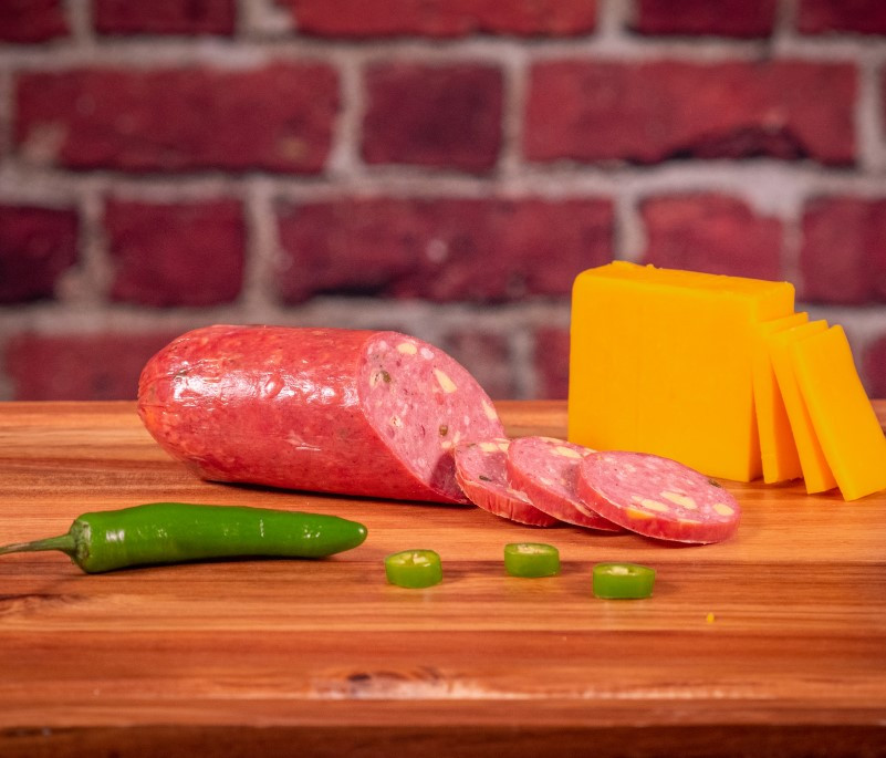 Summer Sausage With Cheese and Jalapeno - 1 Package - Hermann Wurst Haus