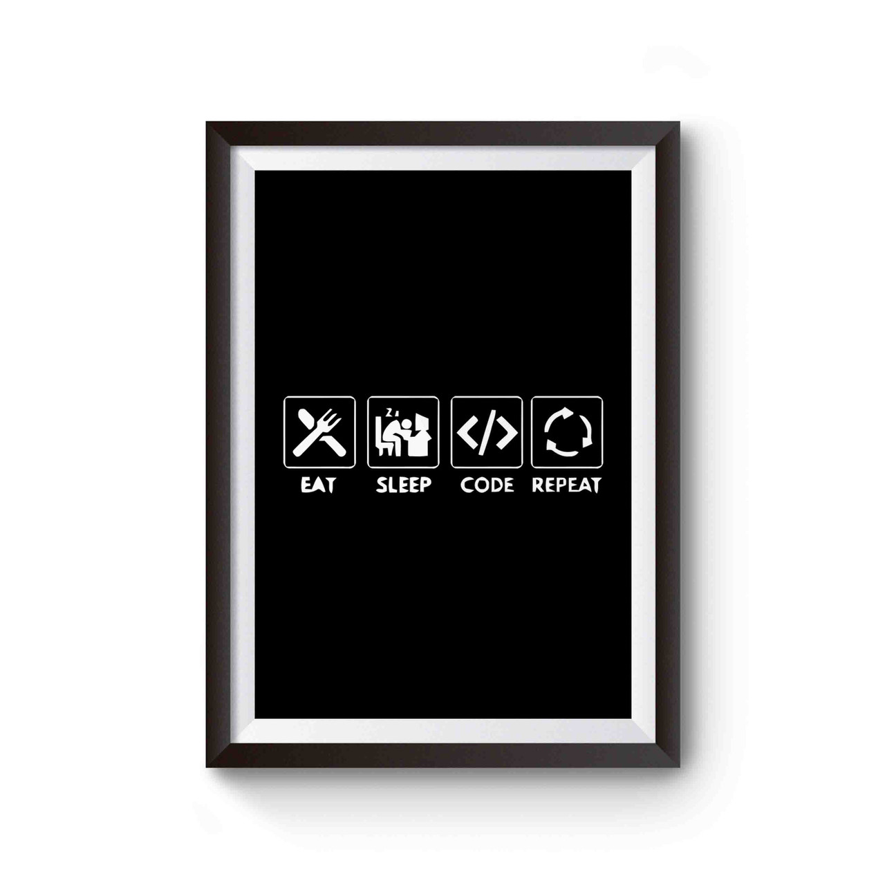 While Alive Eat Sleep Code Repeat Poster