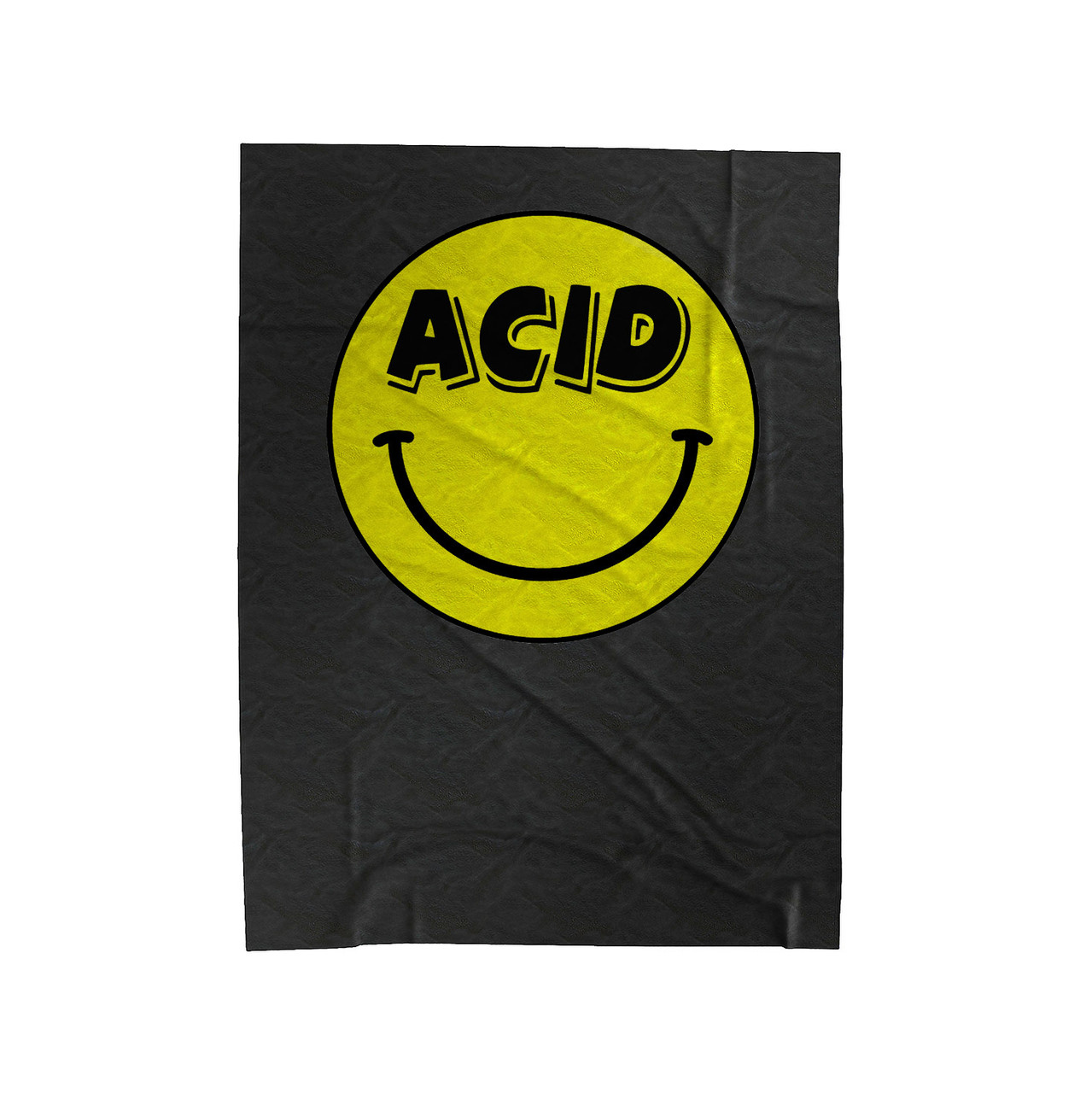 Acid Smiley Face Emoji Velveteen Blanket