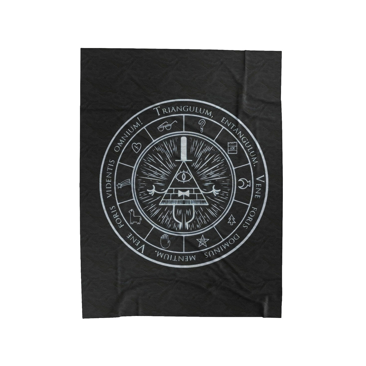 Bill Cipher Gravity Falls Symbols And Incantation Velveteen Blanket