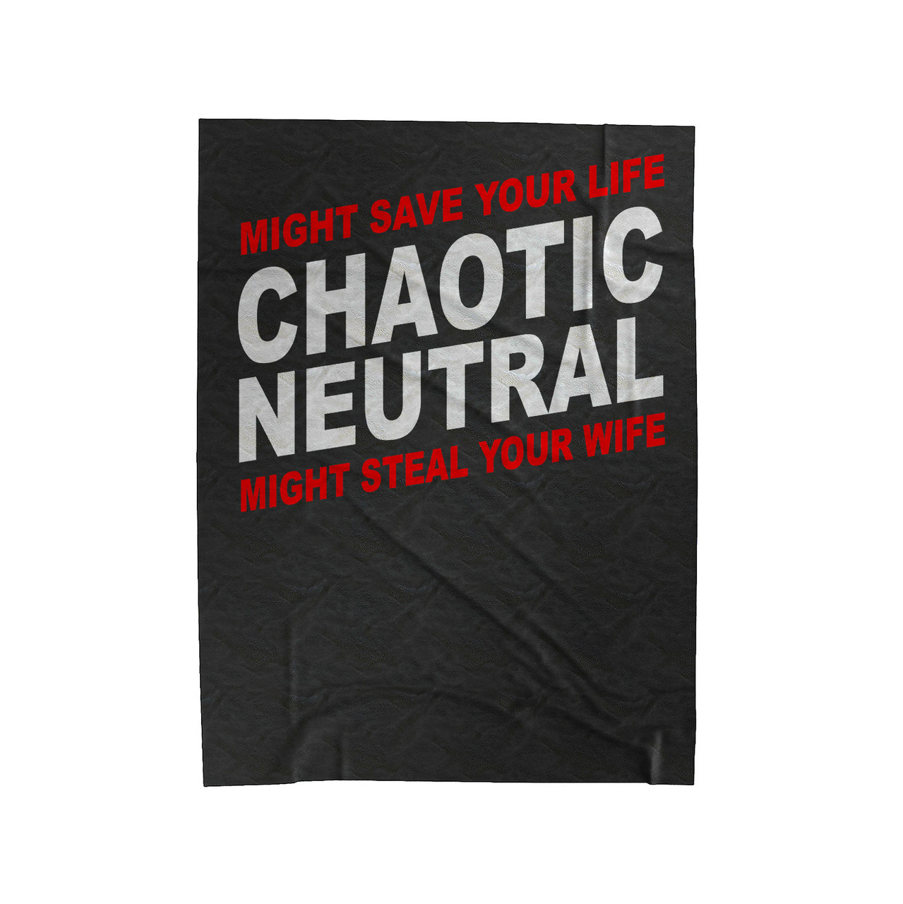 Chaotic Neutral Alignment Meme Velveteen Blanket