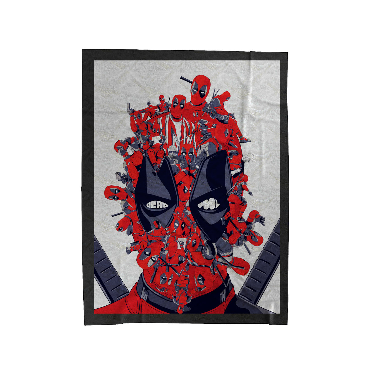 Deadpool Head Collage Velveteen Blanket