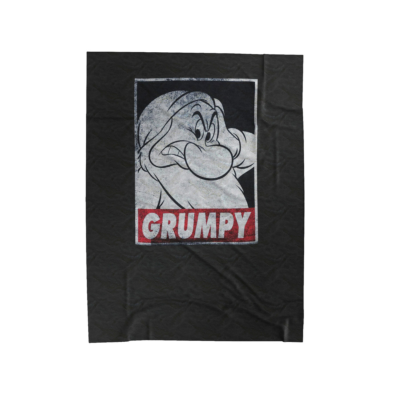 Disney Snow White Grumpy Dwarf Poster Velveteen Blanket