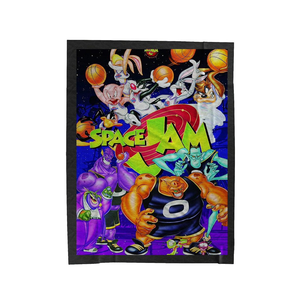 Space Jam Collage Velveteen Blanket