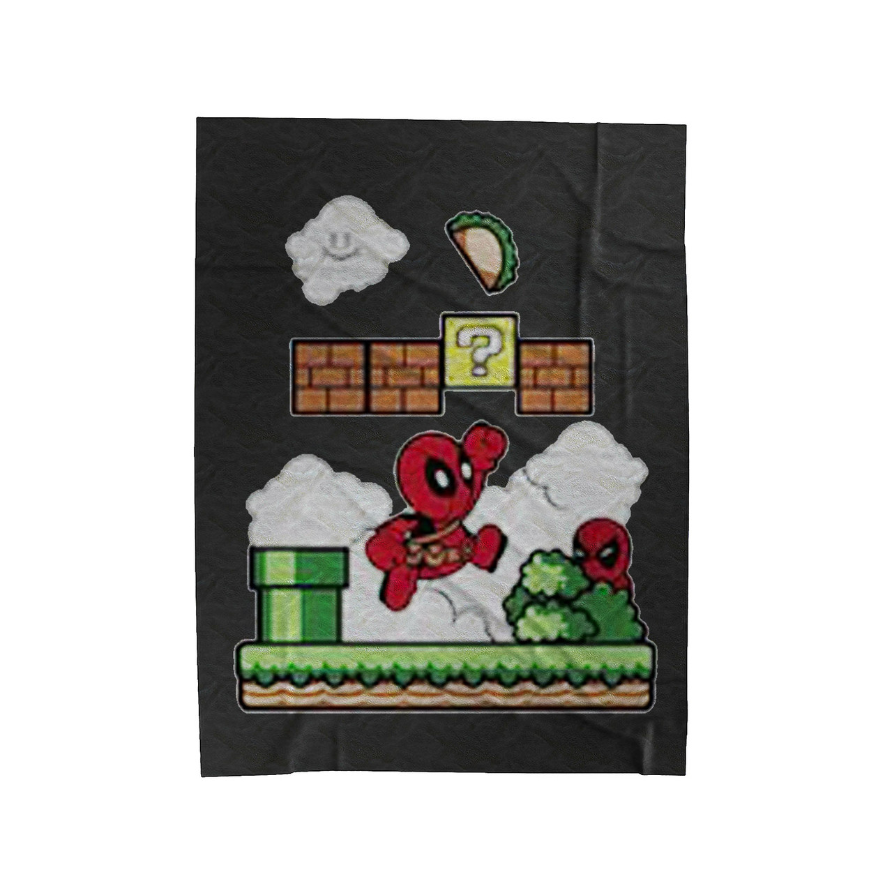 Super Mario Merc Taco Deadpool Parody Velveteen Blanket