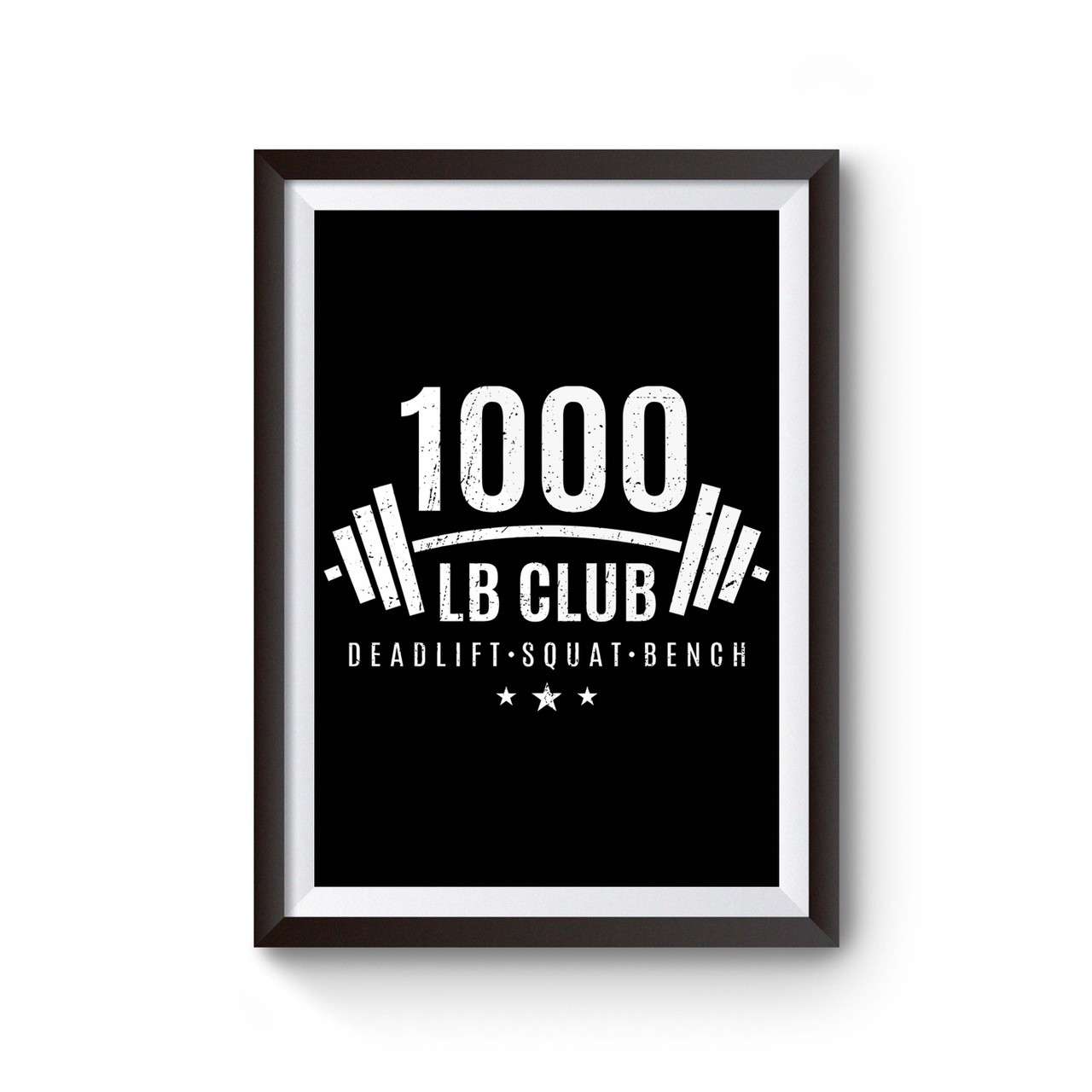 1000 Lb Club Weightlifting Poster