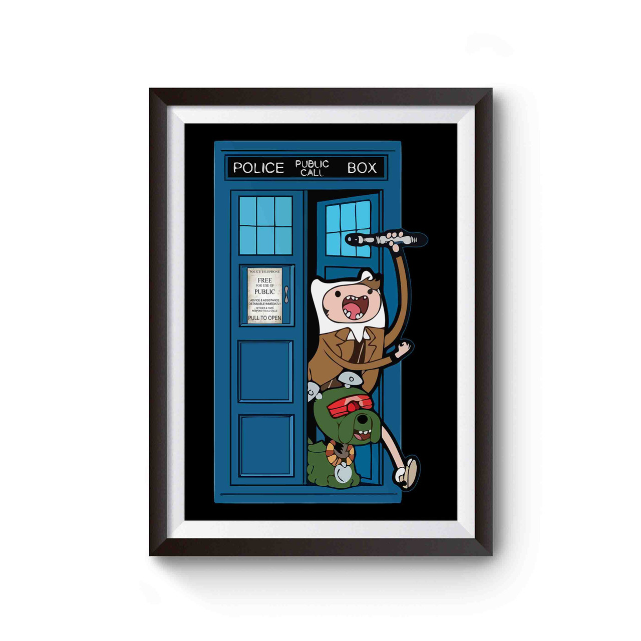 Adventure Time Dr Who Time Lord Tardis Poster