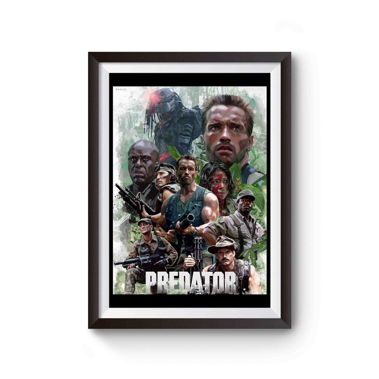 Arnold Schwarzenegger The Predator Alien Poster