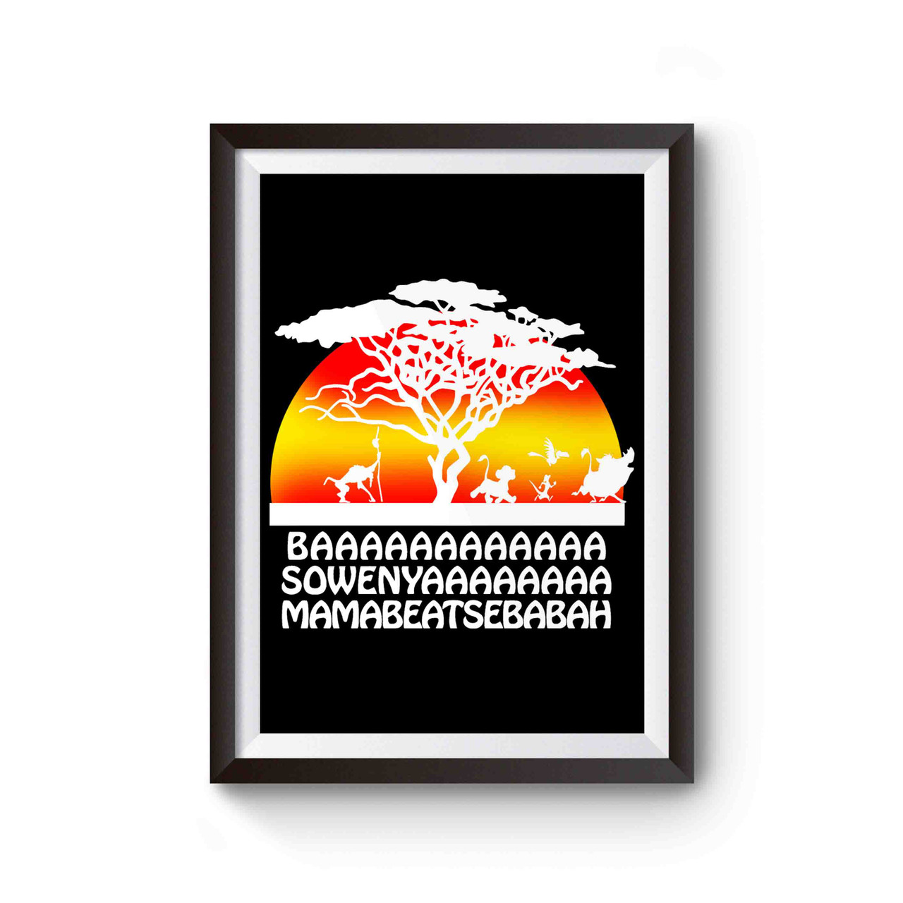 Baaa Lion King Funny Cartoon Walt Disney Poster