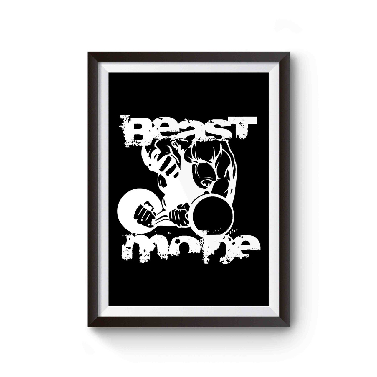 Beastmode Gym Wear Beast Mode Bodybuilder Weights Stringer Poster