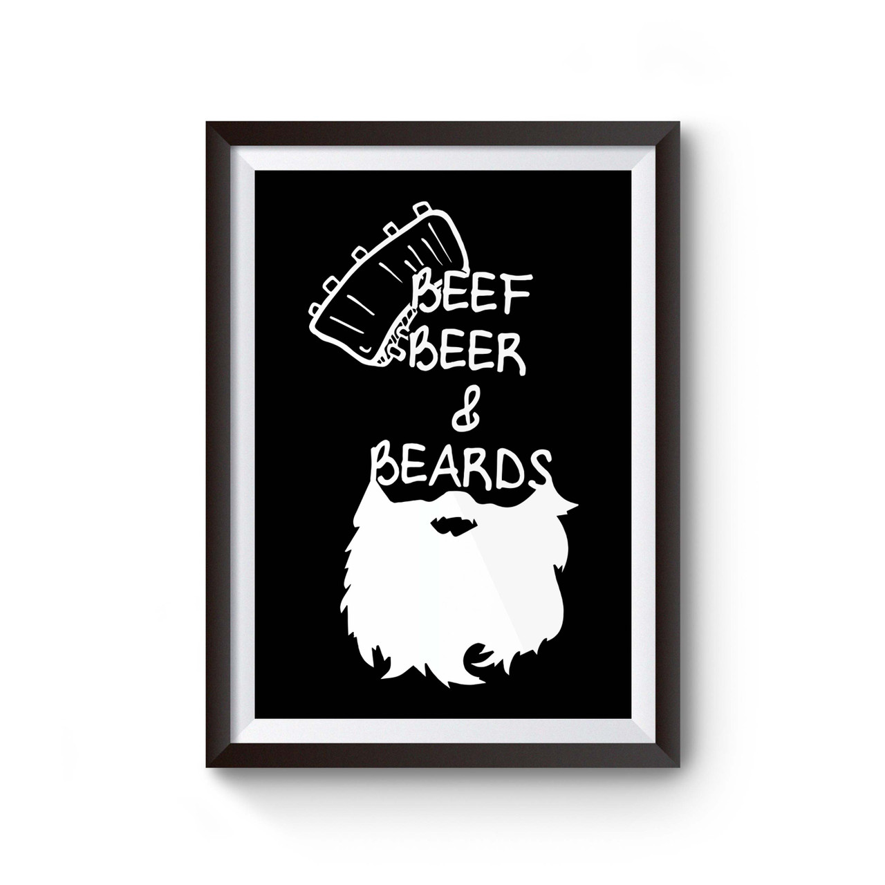 Beef, Beer & Beards Poster