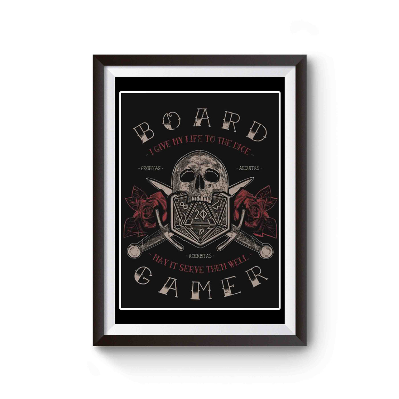 Board Gamer A D20 Dice Tabletop Board Game & Rpg Poster