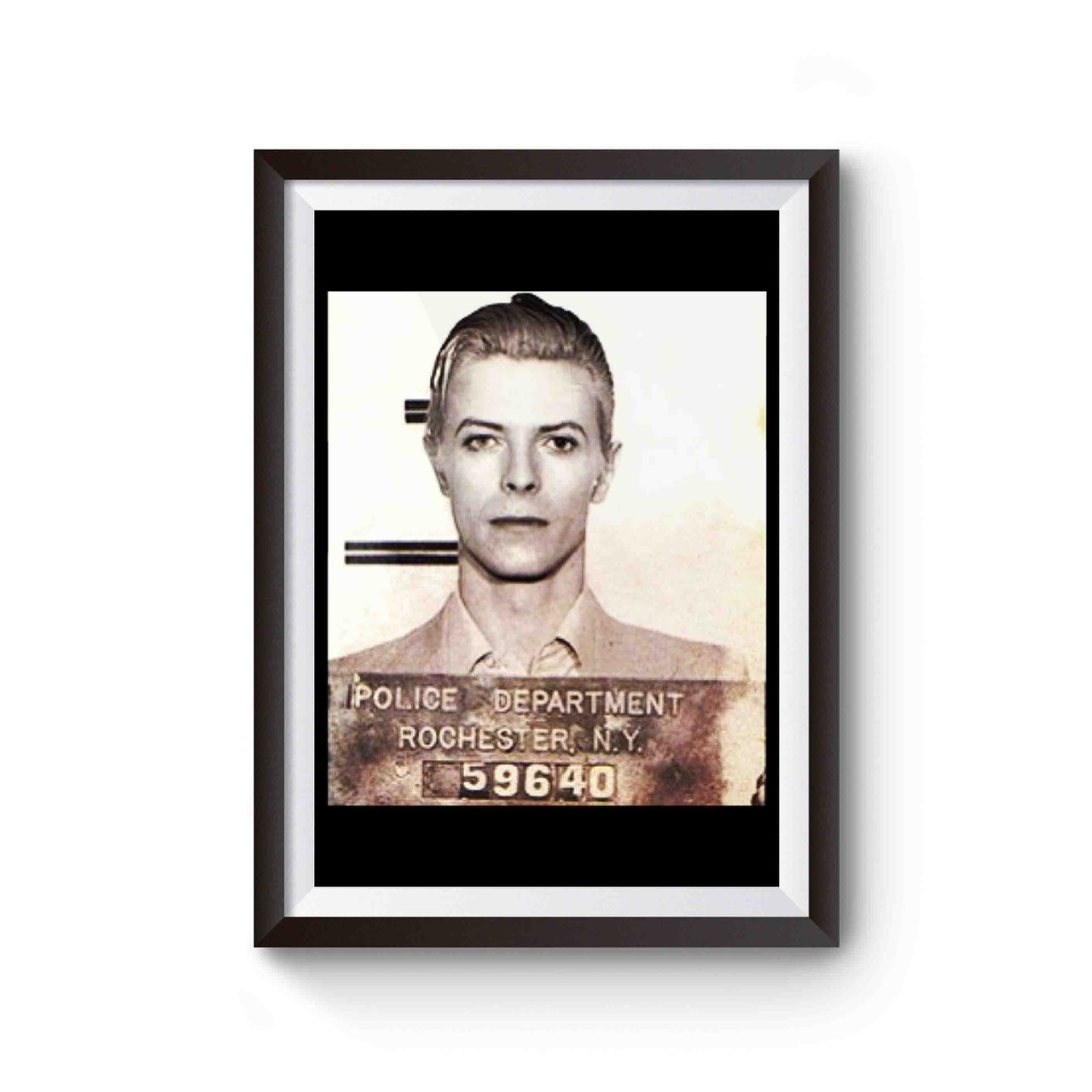 David Bowie Mugshot Arrest Poster