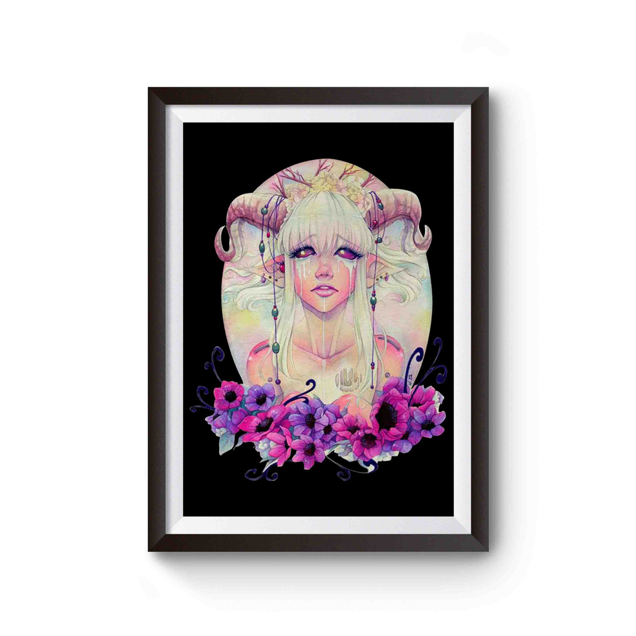 Devil Girl Lilith Baphomet Satan Satanism Poster