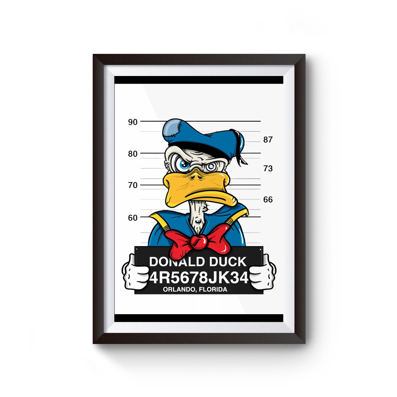 Donald Duck Mugshot Poster